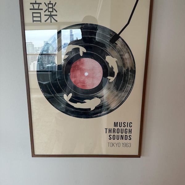 Japanese Retro Music Poster, Vintage Vinyl Wall Art, Retro Japanese ...