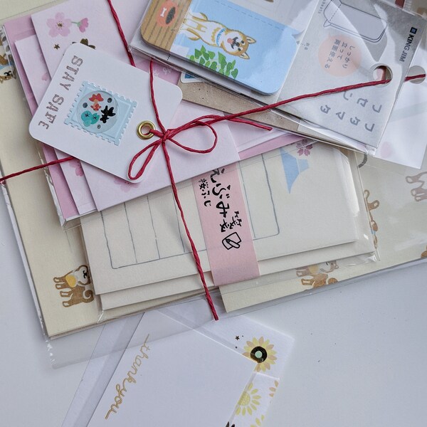 Traveling Shiba-dog Writing Letter Set / Mino Washi / Japanese ...