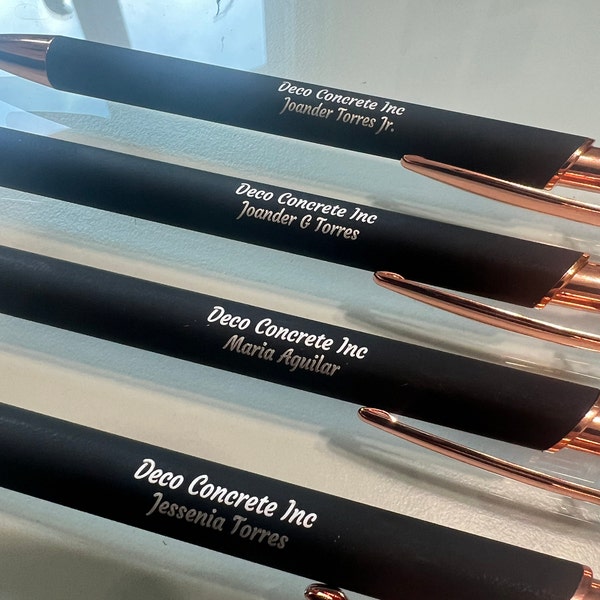 Custom Wedding Rose Gold Pens, Personalized Business Pens, Bulk Custom ...