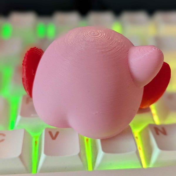 Derpy Kirby Custom Amiibo new Design With Accessory Pack - Etsy