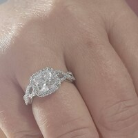 Infinity Crossover Art Deco Engagement Ring Diamond Band - Etsy