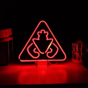 FNAF Security Breach Warning Sign Neon Like LED Light - Etsy Canada