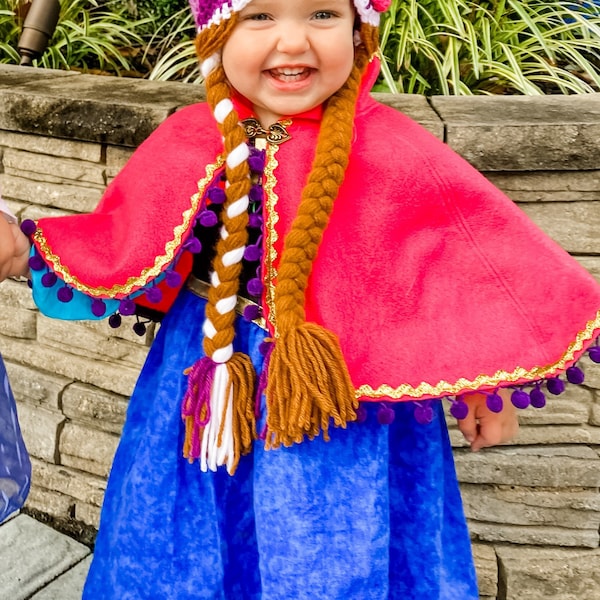 Anna Costume, Anna Dress and Cape, Princess Anna Dress - Etsy
