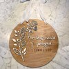 Custom 12" Round Retirement Floral Engraved Hanging Wooden Sign - Etsy