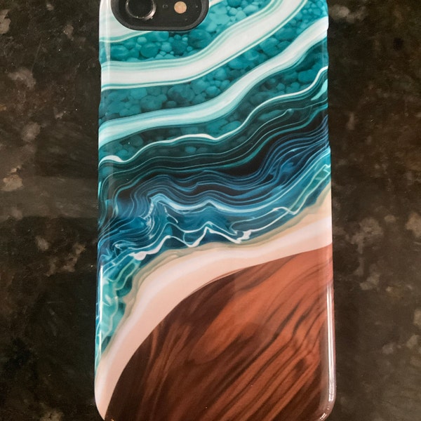 Black and Brown Tough Cases, Epoxy Wood Print, Epoxy River, Black and ...