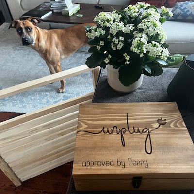 Personalized Unplug Box Family Phone Lock up Wood Cell Phone Holder - Etsy