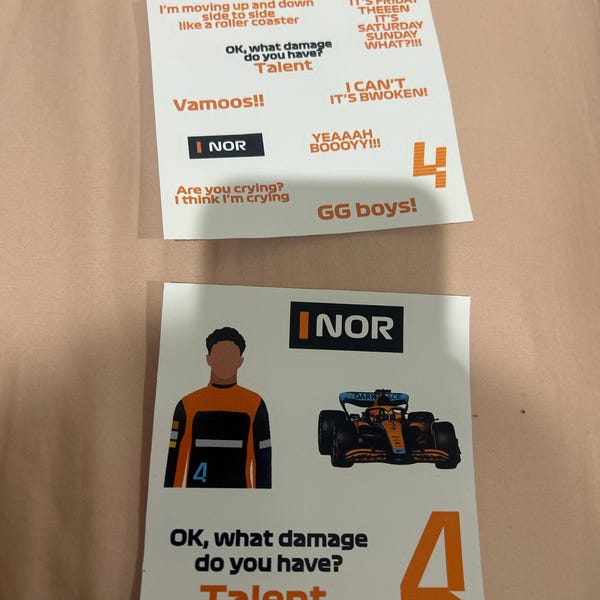 Max Verstappen 2024 Sticker Pack, Formula 1 Sticker Pack, F1 Sticker ...