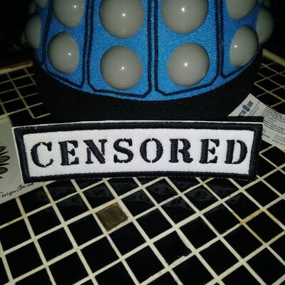 Censored Embroidered Patch Backpack Patch Iron on Patch Upcycle - Etsy