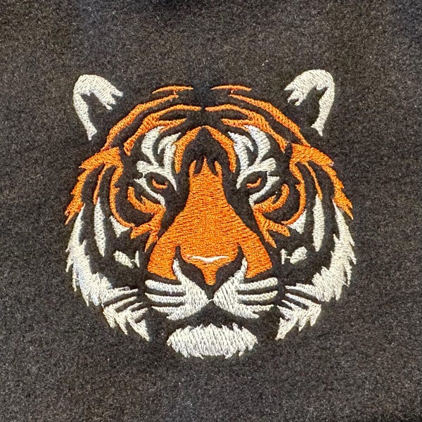 Tiger Portrait Machine Embroidery Design, Wild Animal Portrait, Safari ...