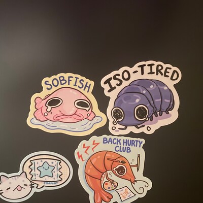 Iso-tired Isopod Bug Nature Glossy Waterproof Sticker Laptop Water ...