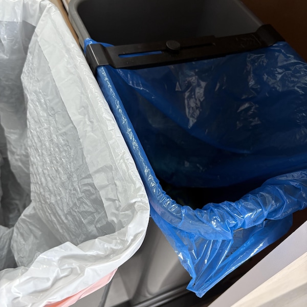 Trash Can Divider for Compost and Recycle Kitchen Waste Organizer ...