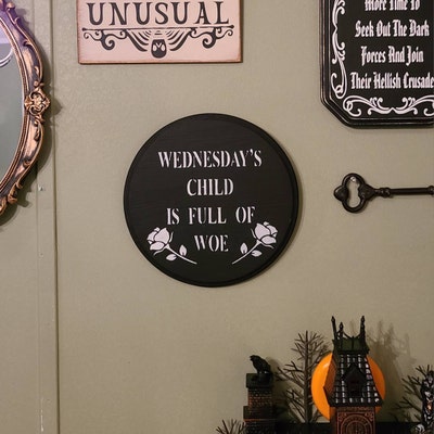 Gomez Addams Sign, Gothic Wall Art, Goth Decor, Home Decor, Macabre ...