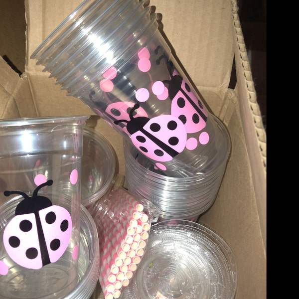 Lady Bug Party Cups, Lady Bug Birthday Party Cups, Bug Party Cups ...