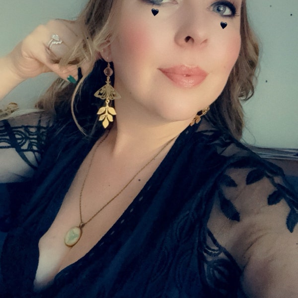 Forest Flutters | Morganite and Quartz Leaf Vine Butterfly Magical Goddess Hippie Celestial Boho ...