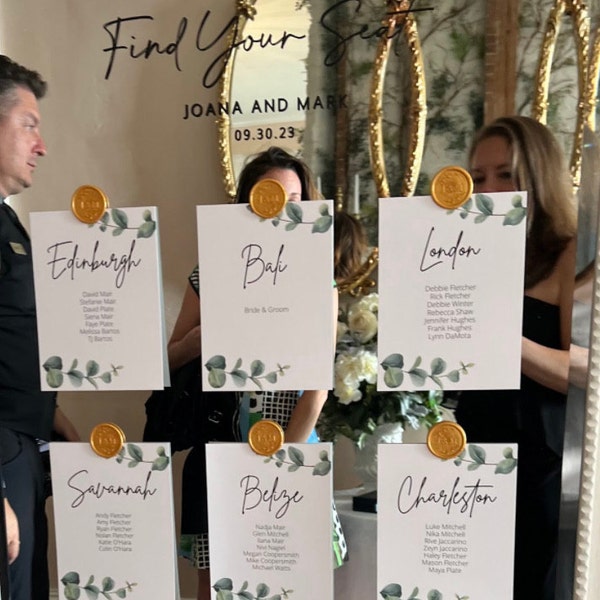 Find Your Seat Vinyl Decal for Seating Chart Mirror DIY Wedding Seating ...