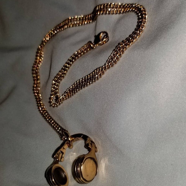 Headphones Necklace - Bronze Headphone Pendant - DJ Necklace - Etsy