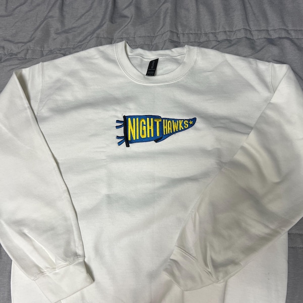 Embroidered Pennant Sweatshirt With Team Name, Custom Embroidered ...