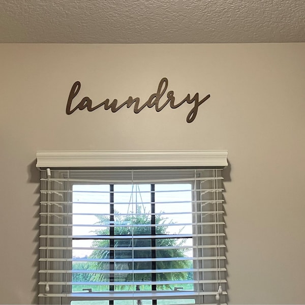 Laundry Word Cutout | Wooden Letters | Laundry Sign - Etsy
