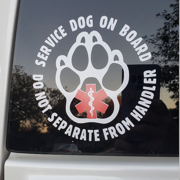 Service Dog on Board, Do Not Separate From Handler | High Quality ...
