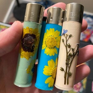 REAL FLOWER LIGHTER Green Real Pressed Flower Refillable - Etsy