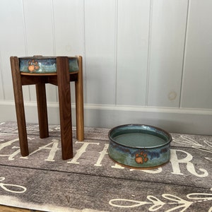 Custom Modern Elevated Dog Bowl Stand Mid-century Feeding - Etsy