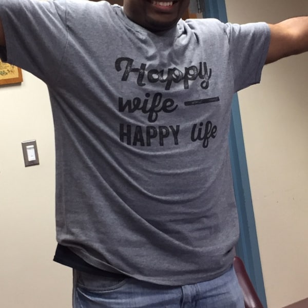 Happy Wife Happy Life Tee. Funny Marriage Tee. Funny Shirt. T Shirt. - Etsy