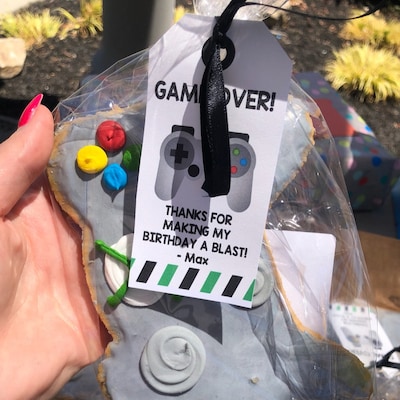 GAME OVER Video Game Party Tag, Instant Download, Use Own Wording ...