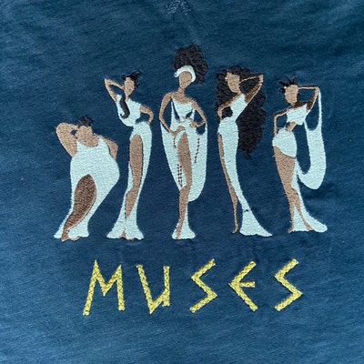 Hercules Inspired Machine Embroidery Design. the 5 Muses - Etsy