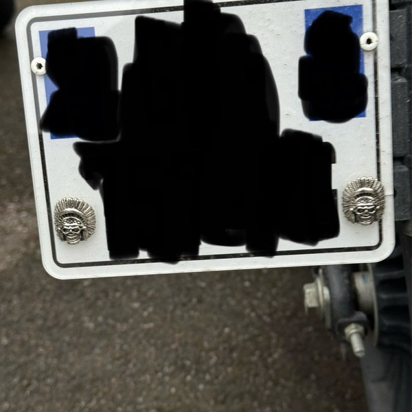 2 Metal License Plate Custom Bolts,middle Finger,flip Off,screw ...