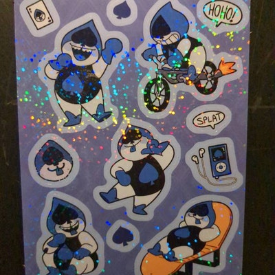 Deltarune Lancer A6 Size Sticker Sheet 4.1 in X 5.8 In Water Resistant ...