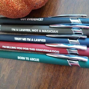 Lawyer Law School Student Paralegal Set of 5 Pens Gift - Etsy