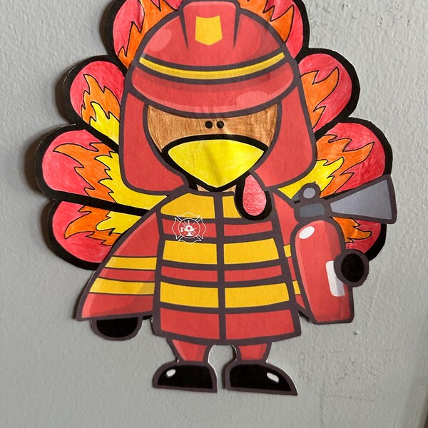 Disguise a Turkey-firefighter Disguise-resizable! - Etsy