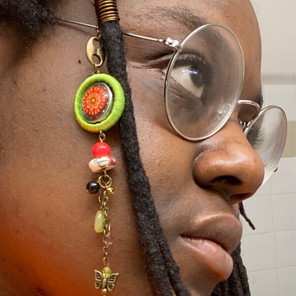 Dreadlock Jewelry - Tiger Eye and Antique Gold Egyptian-design Ankh ...