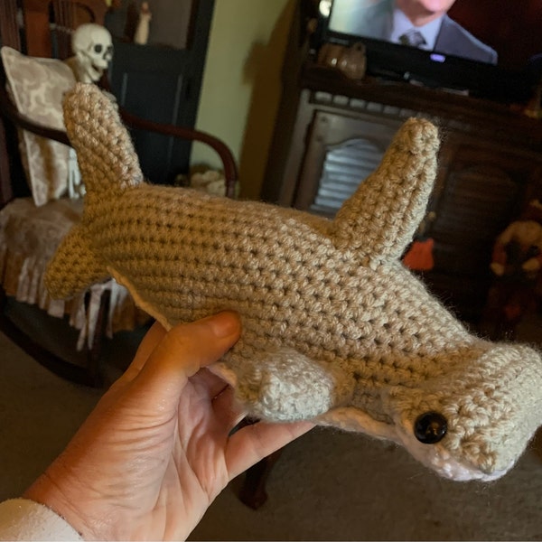 PATTERN: Hugo the Hammerhead Shark Pattern - Amigurumi Hammerhead Shark ...