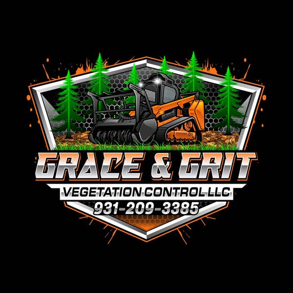 Skid Steer With Forestry Mulching Machine Logo Design Logo Template ...