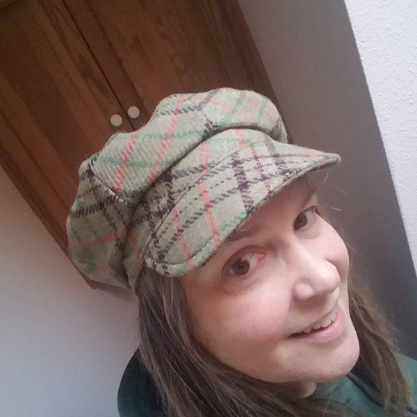 Pale Blue/green Slouchy Top Hat, Appliqué Detailing, Unique Top Hat ...