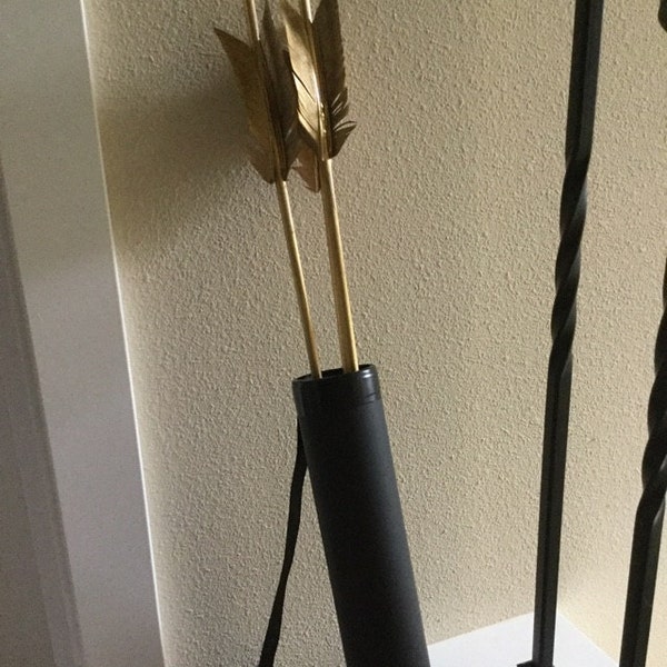 Costume Quiver W/ Short Prop Arrows Faux Leather Quiver, Renaissance ...