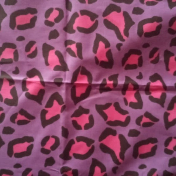 Purple and Hot Pink Leopard Print Fabric - Leopard Print Hot Pink on ...