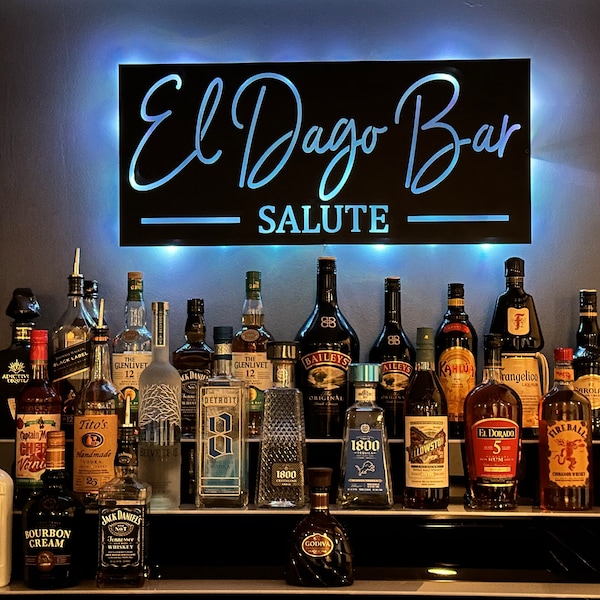 Personalized Bar LED Metal Art Sign / Light up Pub Metal Sign / Multi ...