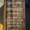 Unplugged Wedding Sign - Unplugged Ceremony Sign - Vertical Wooden ...