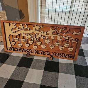 Personalized Family Tree Plaque Gift, Custom Wood Family Tree Sign 9.5 ...