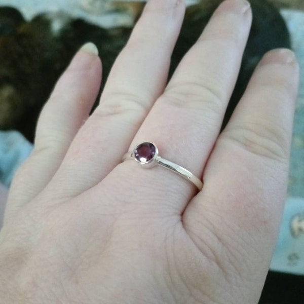 Unique Garnet Ring for Men/ 925 Sterling Silver/ AAA Quality Garnet ...