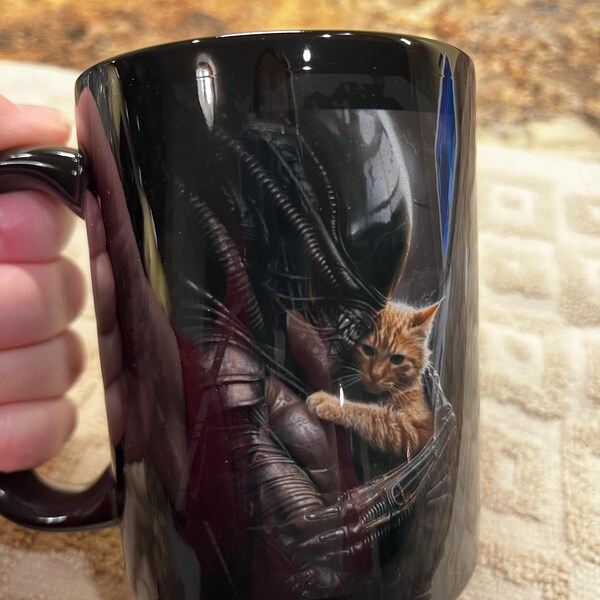 Xenomorph Alien X Jonesy Cat Art Print - Cute Horror Poster, Perfect ...