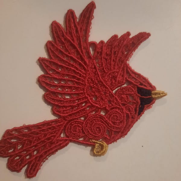 FSL Cardinal - Machine Embroidery Design, Free Standing Lace Cardinal ...
