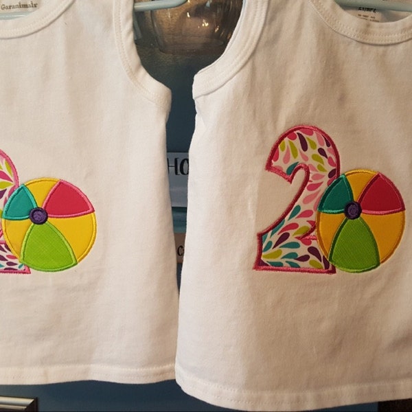 Beach Ball Number 2 Applique Machine Embroidery Design NO:0341 - Etsy