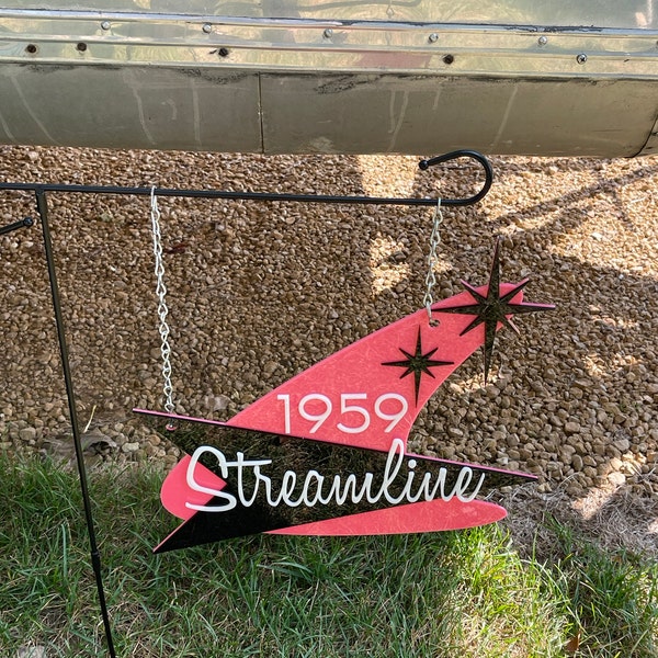 Mid Century Modern "atomic Boomerang" Sign | Palm Springs Address Sign ...