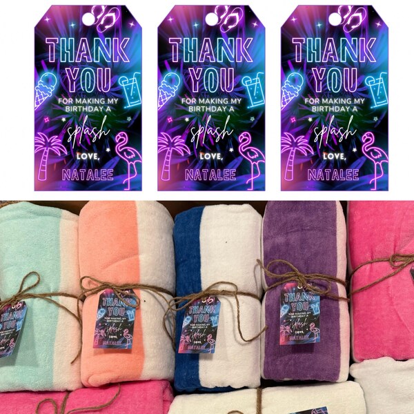 Summer Teacher Appreciation Gift Tag Editable Relax in the Sun Thank ...
