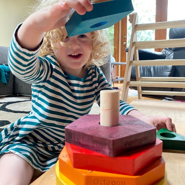 Shape Stacker - Color or Unfinished - Etsy