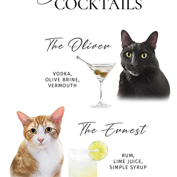 Dog Signature Cocktail Dog Custom Drink Sign Dog Signature Drink Sign ...