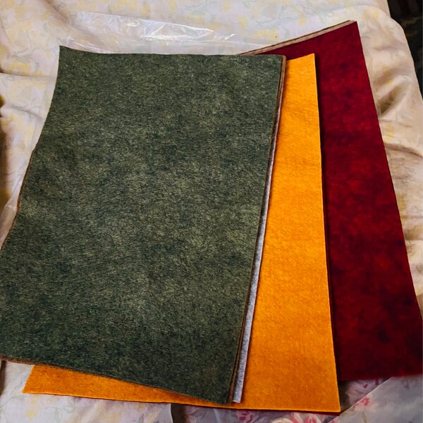 Pre-washed Wool Felt Penny Rug Kit October's Gift Penny Lane Primitives ...